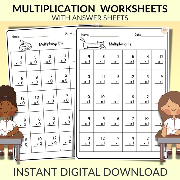 Multiplication Worksheets 5th Grade - Etsy