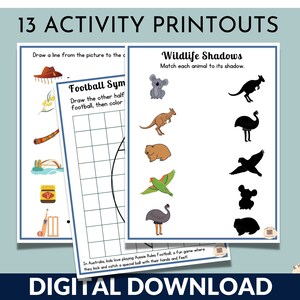 Country Study Printable, Travel Activity, Australia Learning & Travel ...