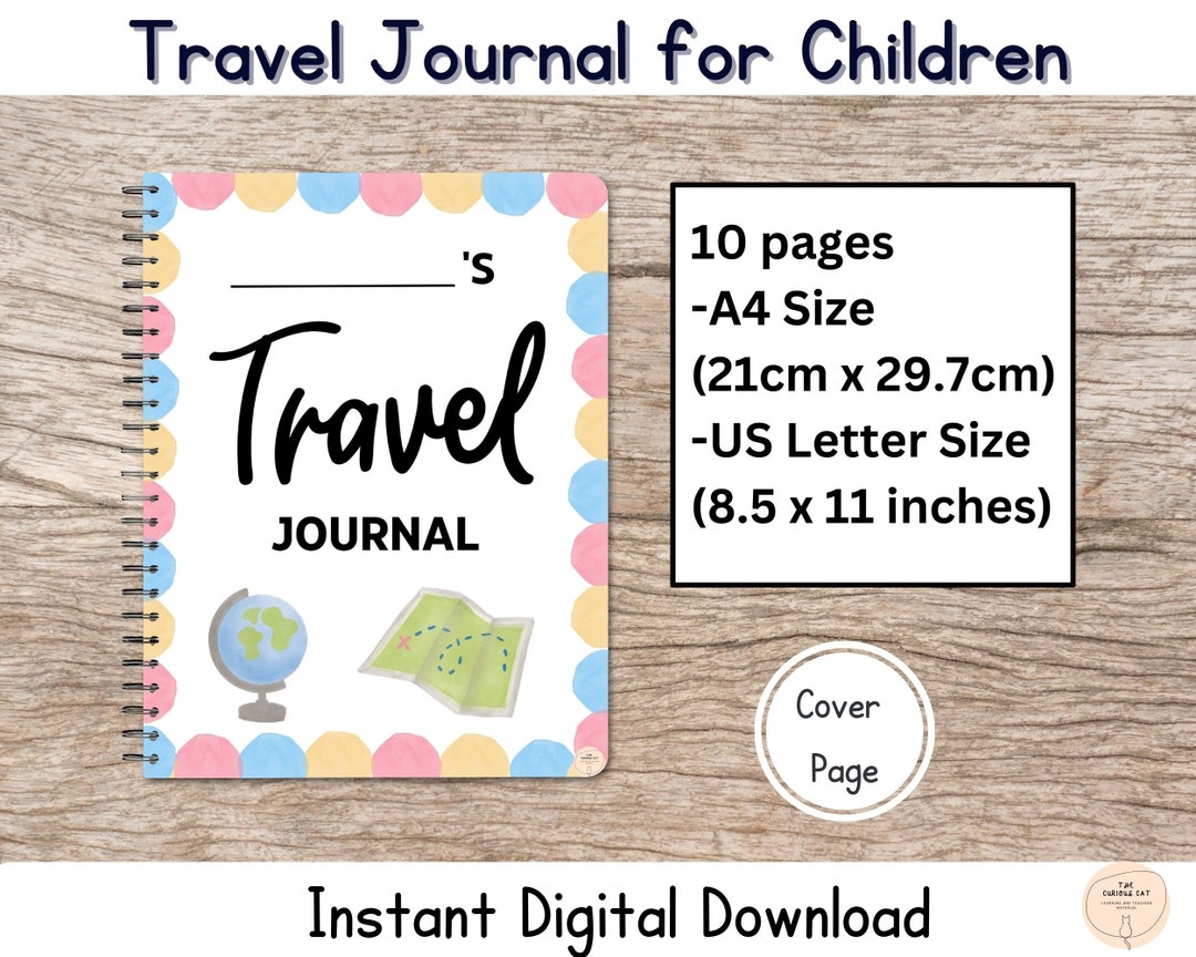Kids Travel Journal, Vacation Journal for Older Children, Girls, Boys ...