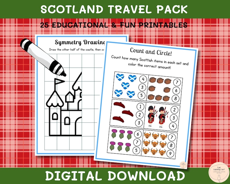 Country Study Printable, Travel Activity, Scotland Learning & Travel ...