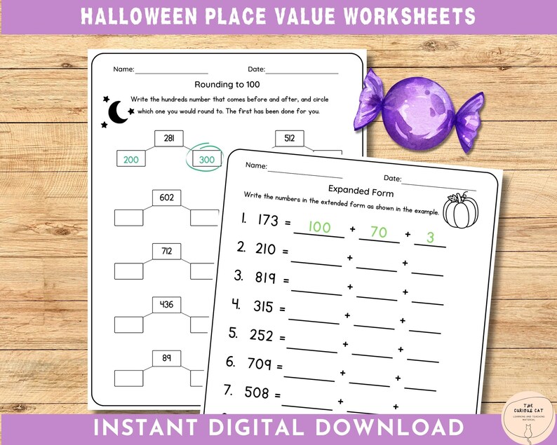 Maths Place Value Worksheets, 2nd and 3rd Grade Maths Printables ...