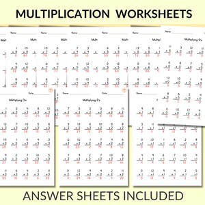 Multiplication Worksheets, 30 Multiplication Printouts for 2nd Till 5th ...