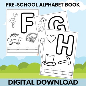 Kindergarten, Daycare Worksheets, Kids Alphabet Coloring & Tracing Book ...