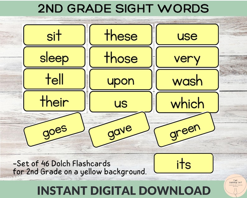 2nd Grade Sight Words, Dolch Sight Words Flashcards, Wordlists ...