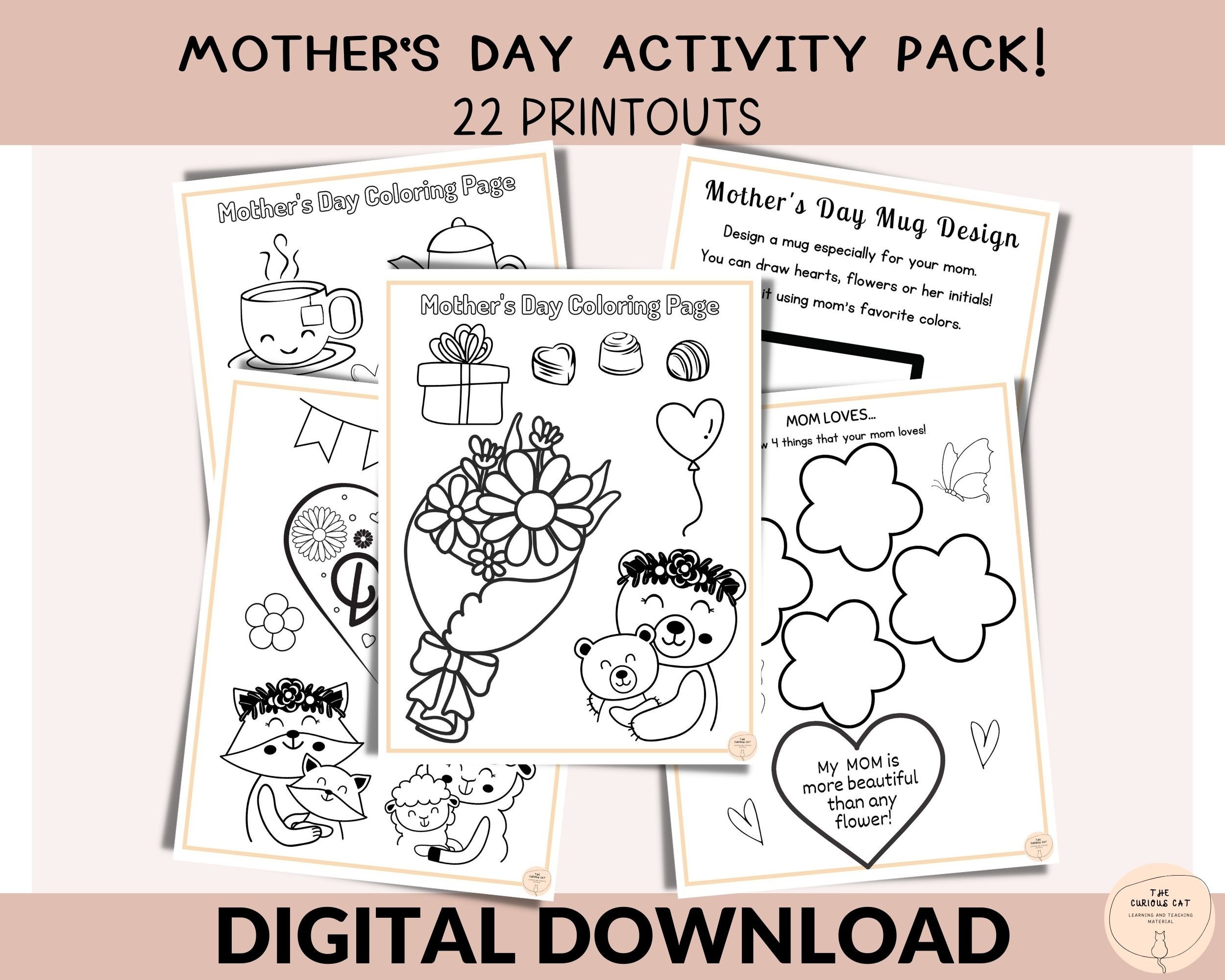 Mother's Day Activity Pack for Kids, Mothering Sunday Learning Pack ...