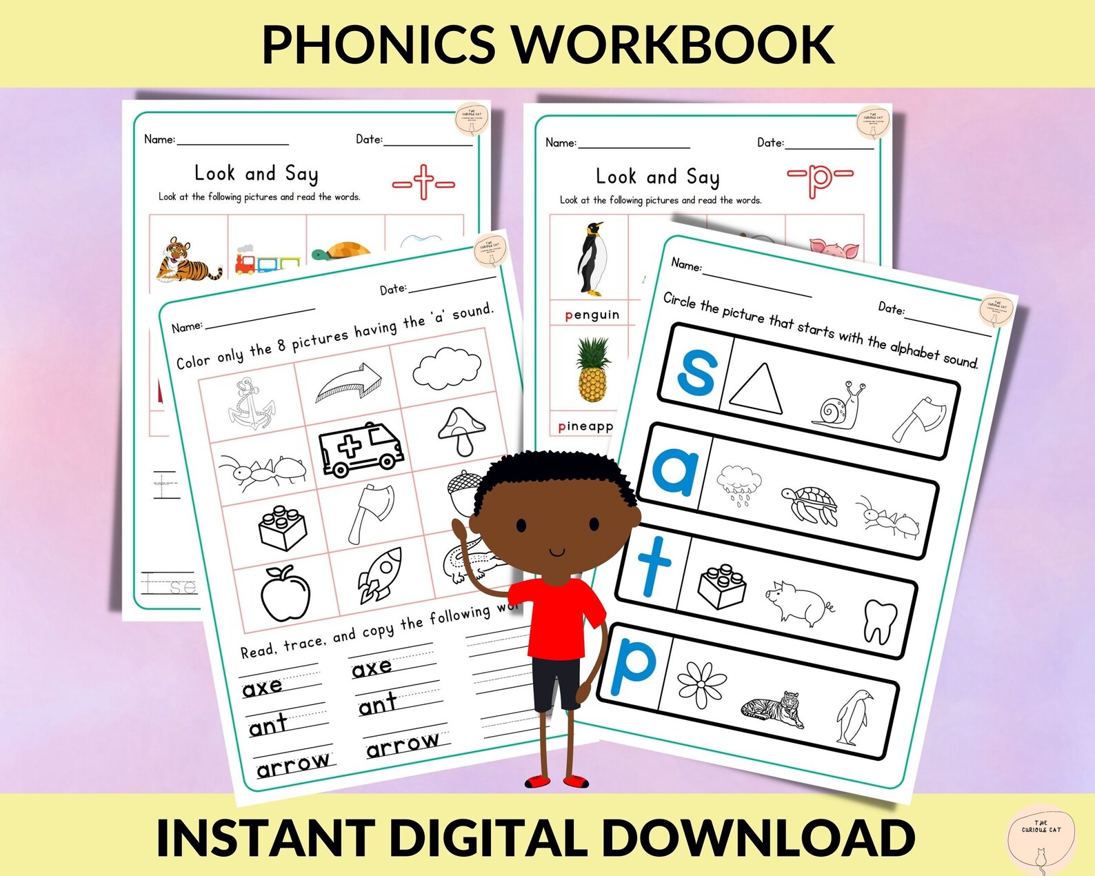 Phonics Worksheets Beginning Sounds, Reading and Writing Phonics ...