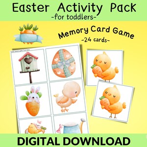 Pre-k Easter Egg Matching Activity, Toddler Memory Game, Easter ...
