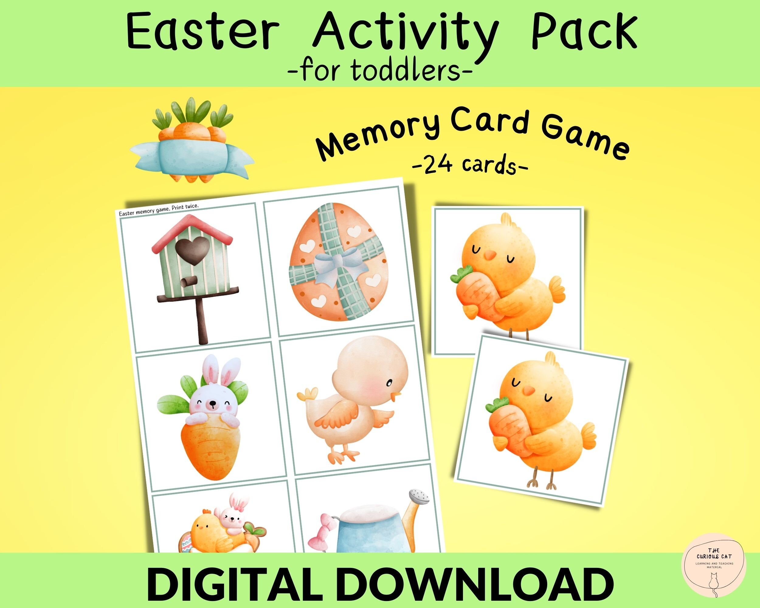 Pre-k Easter Egg Matching Activity, Toddler Memory Game, Easter ...