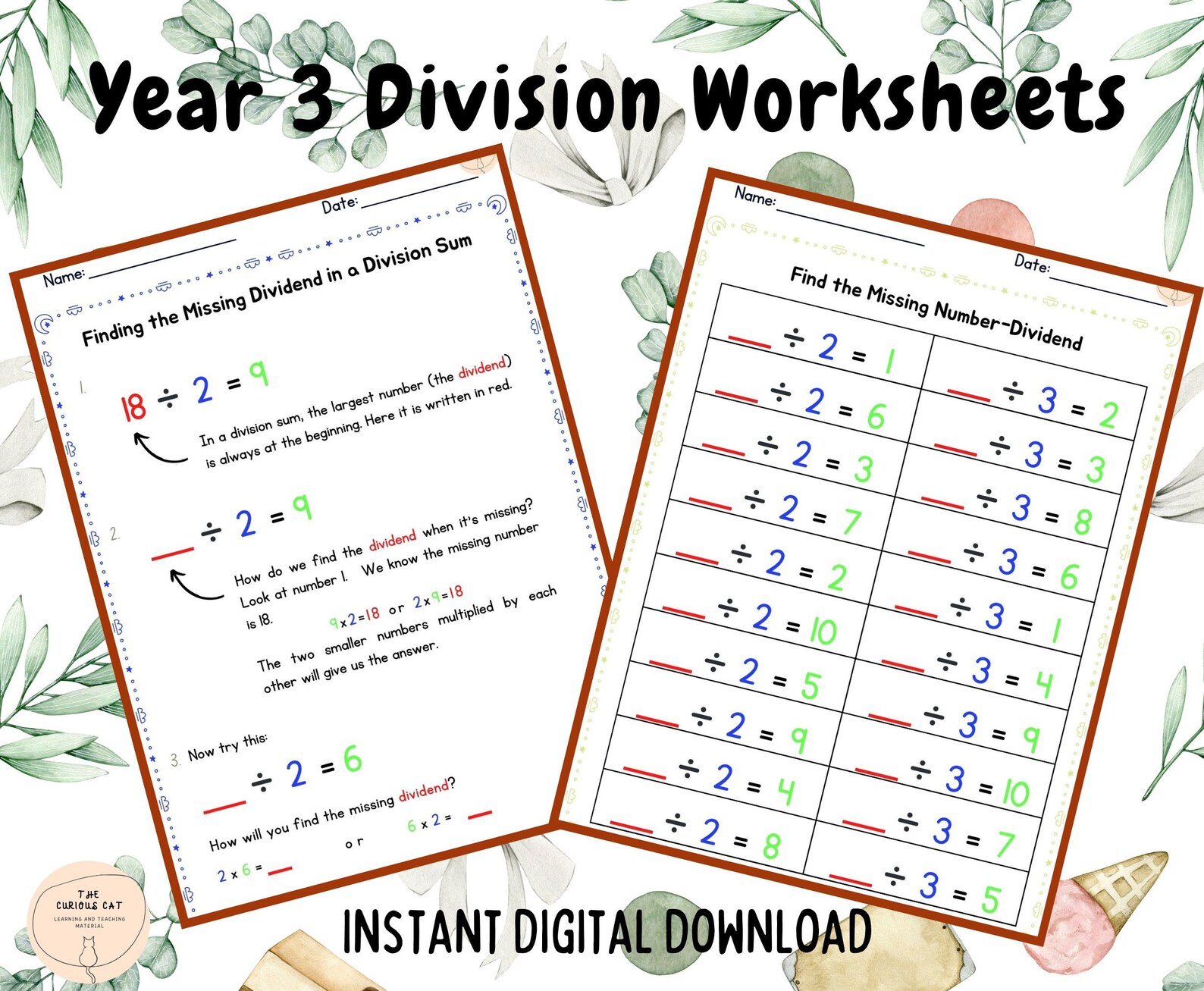 Division Pack for Beginners, Teacher-made Maths Worksheets for 3rd ...