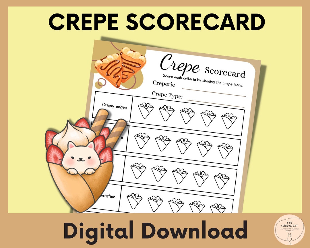Kids Worksheet, Crepe Rating Activity, Pajama Party Activity Idea ...