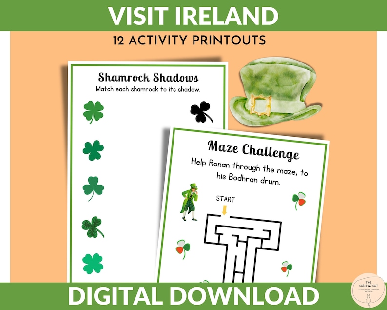 Travel to Ireland Printable for Kids, Educational Pack for Toddlers and ...