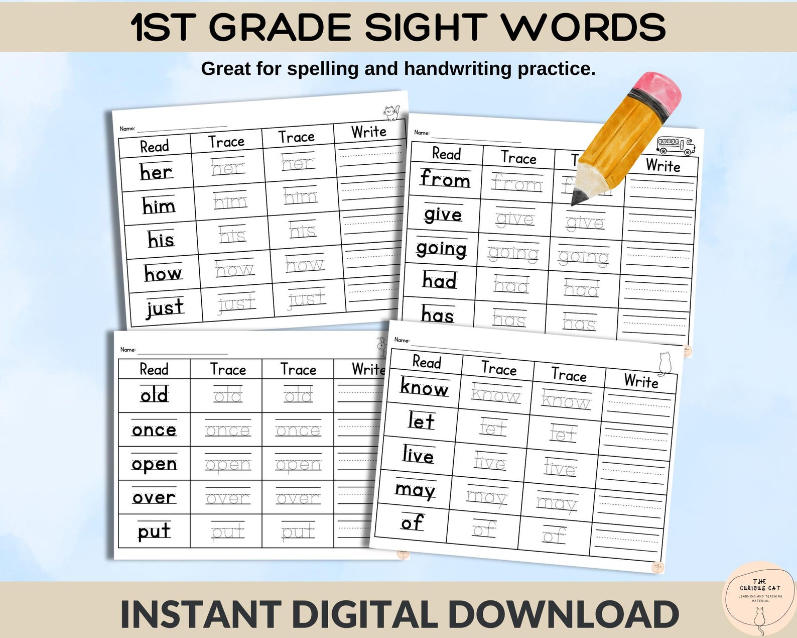 1st Grade Reading Resources, Printable Sight Words Activities ...