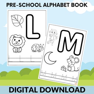 Kindergarten, Daycare Worksheets, Kids Alphabet Coloring & Tracing Book ...