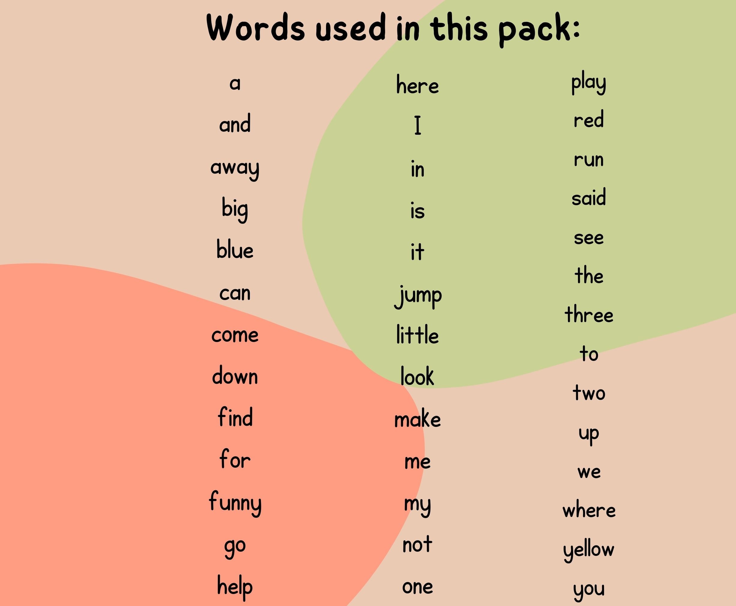 Kindergarten Sight Words Flashcards, Reading Support Pre-k to Kinder ...
