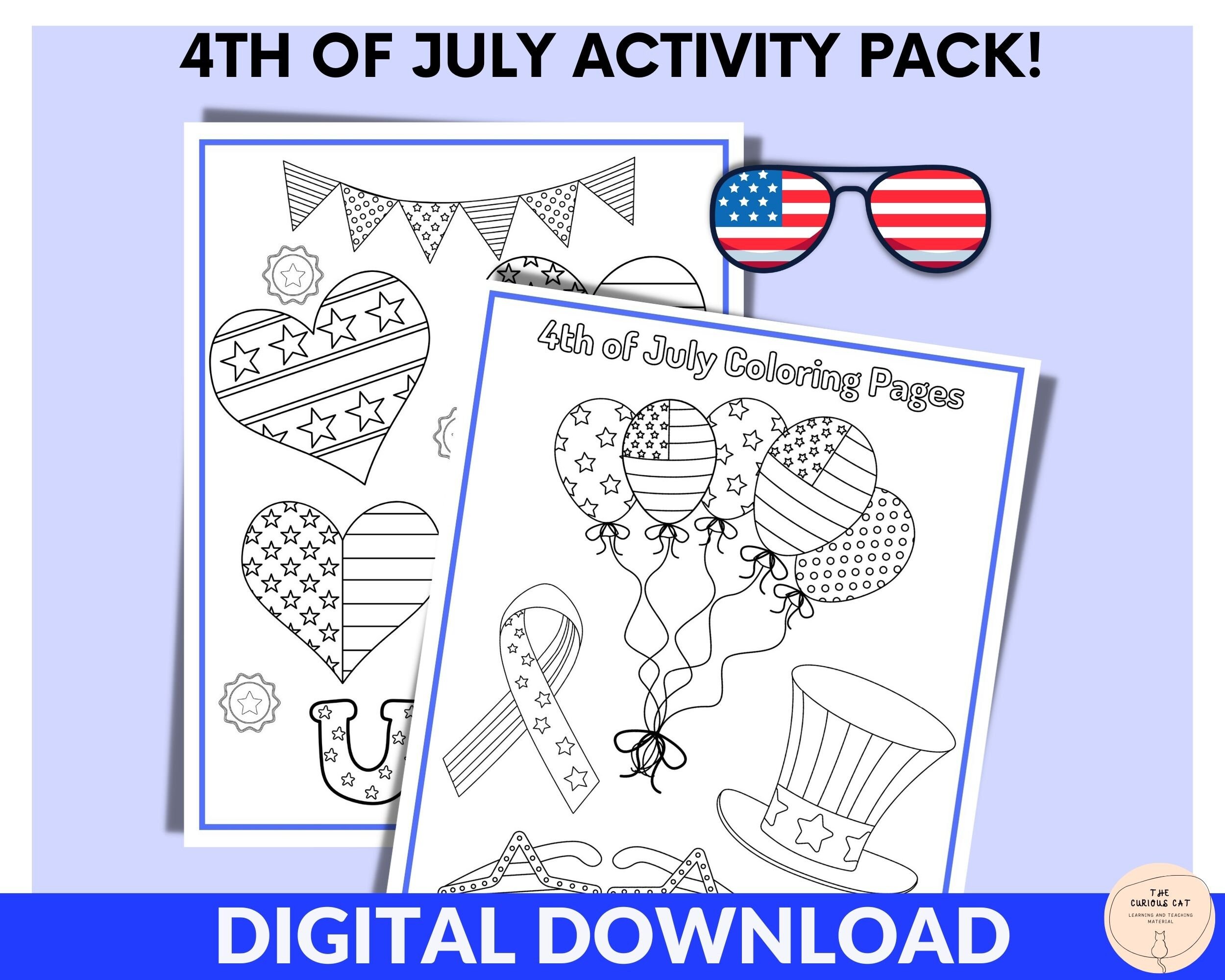 Kindergarten Worksheets, 4th of July Bingo & Game Pack for Kids ...