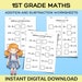 Maths Worksheets, 1st Grade Maths Printouts, Addition & Subtraction ...