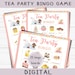 Tea Party Bingo Cards, Tea Party Games, Kids Printable Garden Party ...