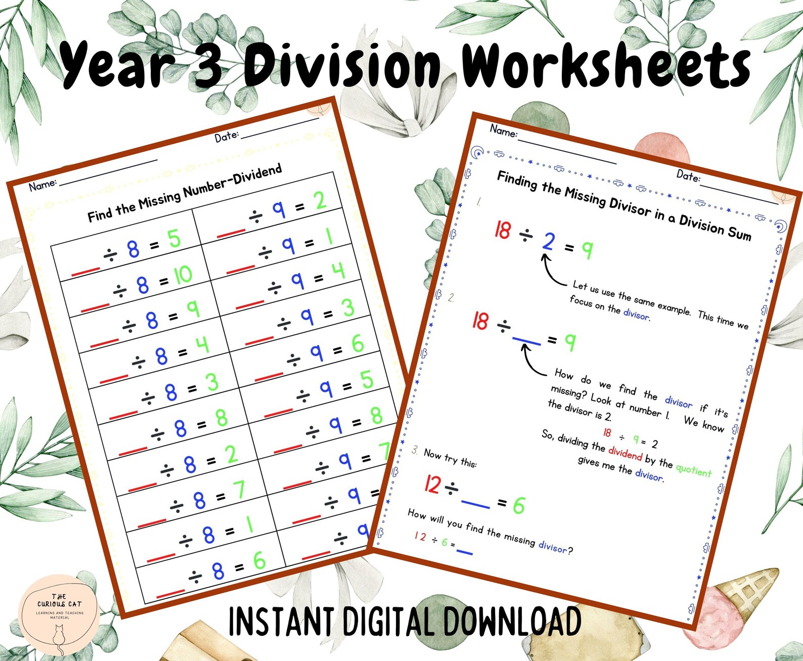 Division Pack for Beginners, Teacher-made Maths Worksheets for 3rd ...