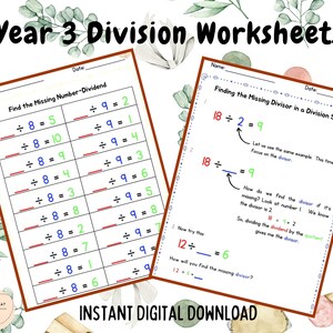 Division Pack for Beginners, Teacher-made Maths Worksheets for 3rd ...
