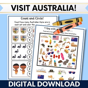 Country Study Printable, Travel Activity, Australia Learning & Travel ...