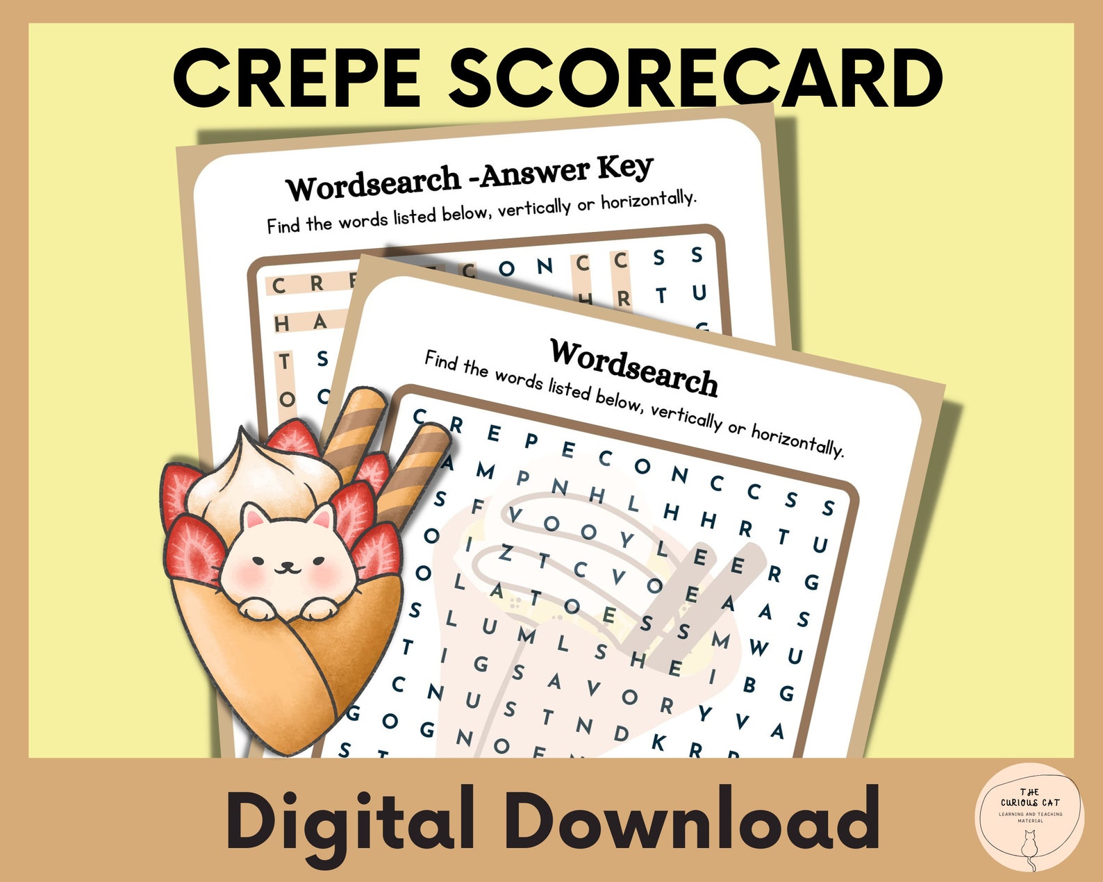 Kids Worksheet, Crepe Rating Activity, Pajama Party Activity Idea ...