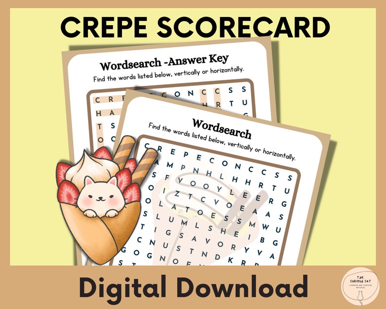 Kids Worksheet, Crepe Rating Activity, Pajama Party Activity Idea ...