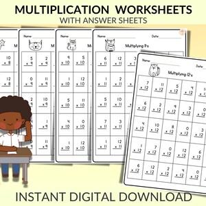 Multiplication Worksheets, 30 Multiplication Printouts for 2nd Till 5th ...