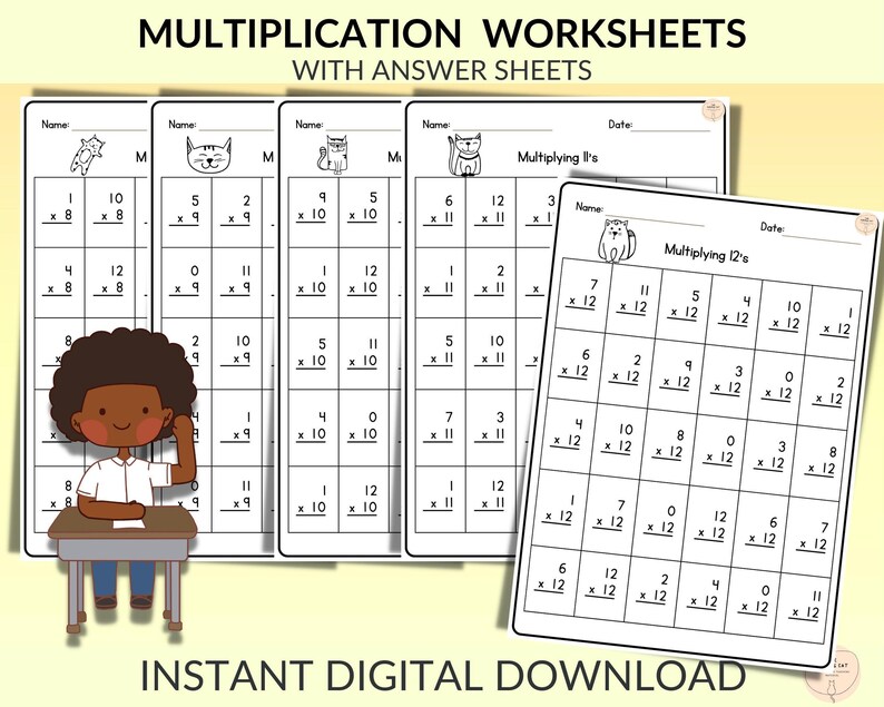 Multiplication Worksheets, 30 Multiplication Printouts for 2nd Till 5th ...