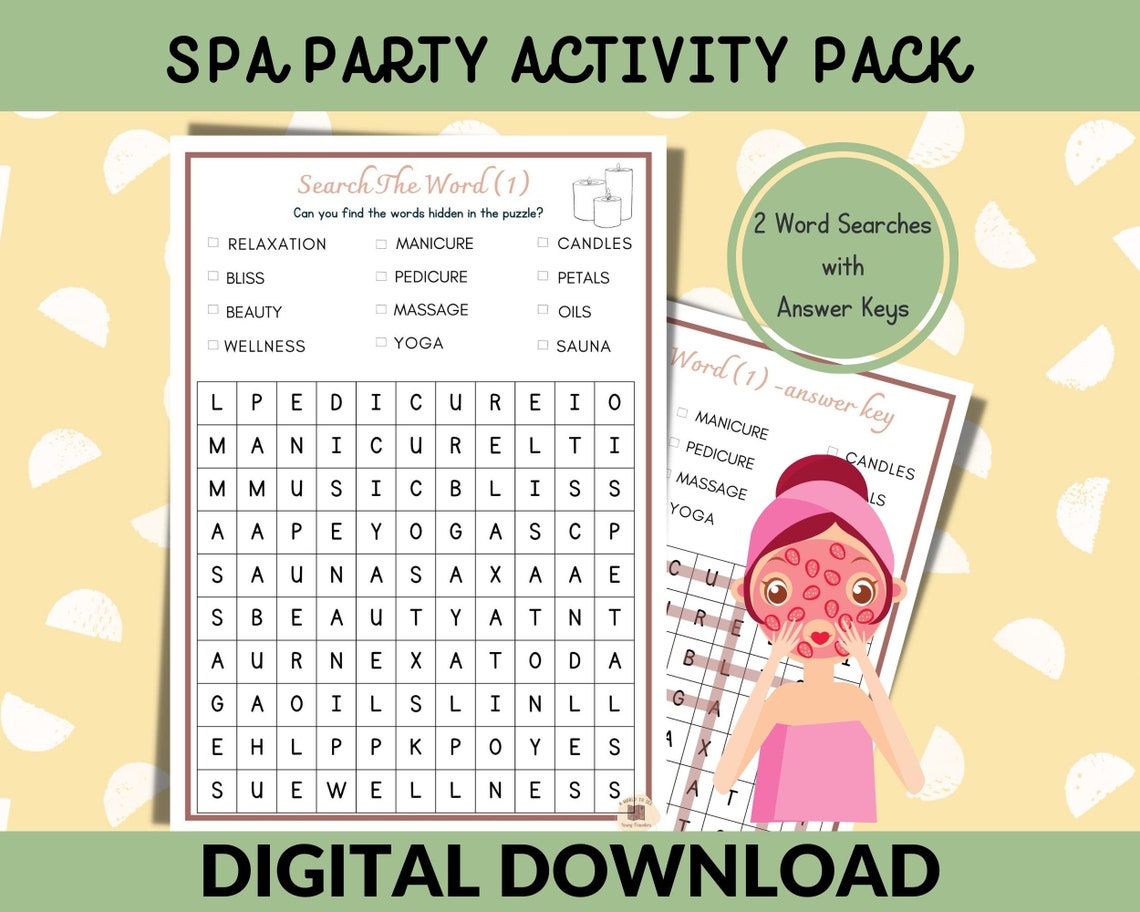 Spa Worksheets, Motivational Posters, Activities and Games, Spa ...