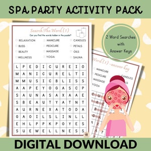 Spa Worksheets, Motivational Posters, Activities and Games, Spa ...