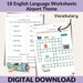 English Language Worksheets, 'at the Airport' Theme Worksheets, 3rd ...