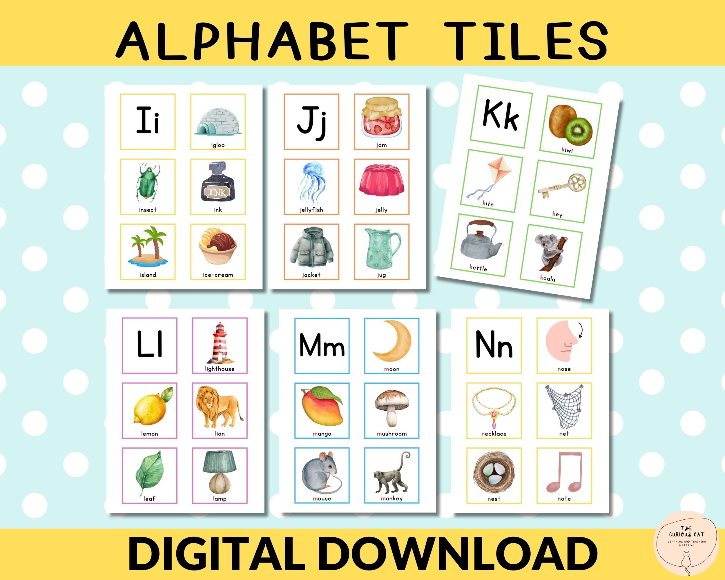 Alphabet Learning Activity, Magnetic Tiles Resource for Pre-k and ...