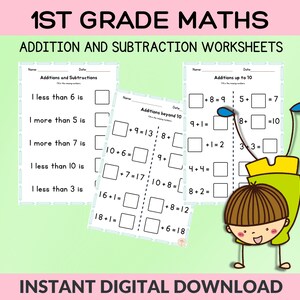 Addition and Subtraction Worksheets; Maths 1st Grade; Homeschool ...