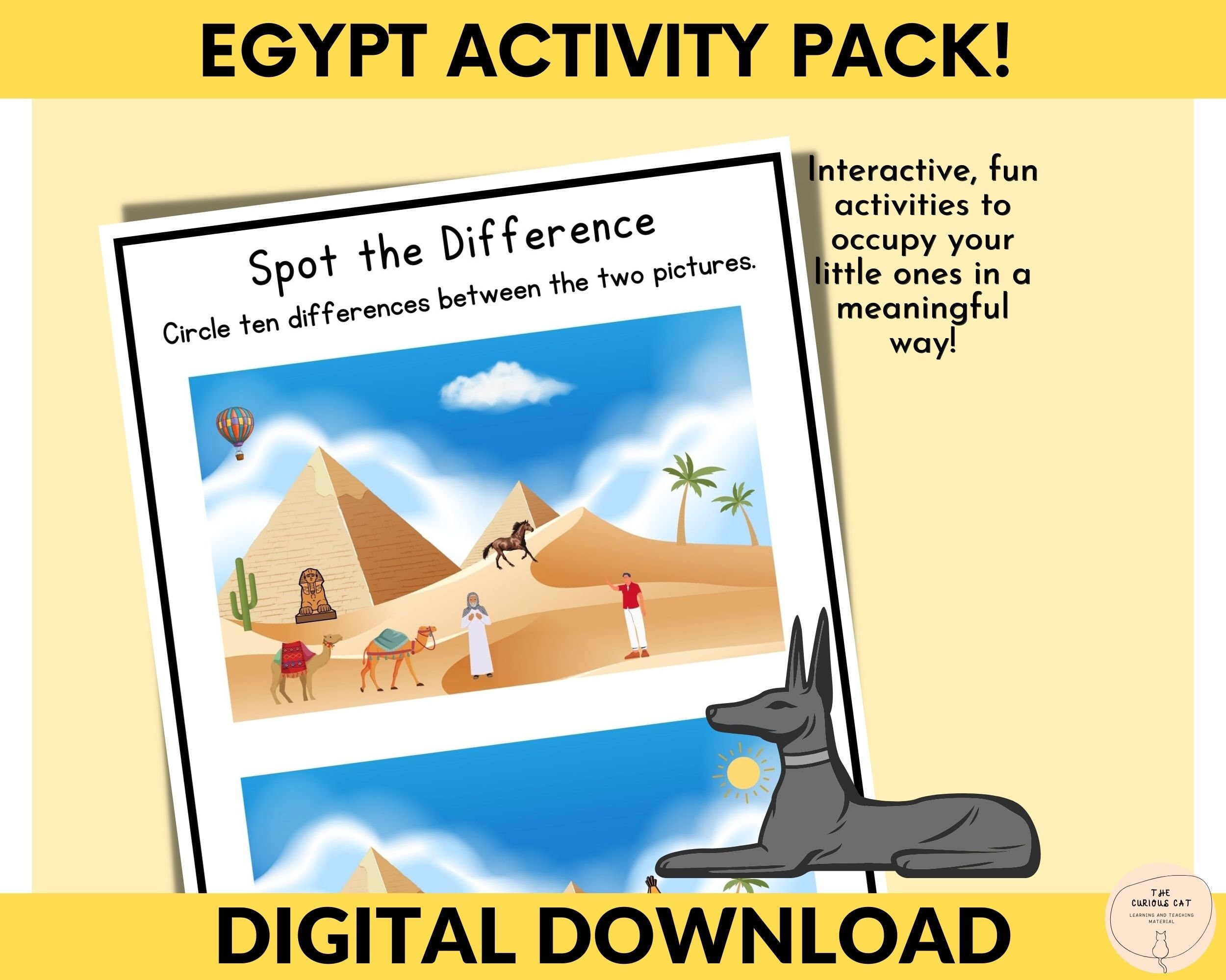 Egypt Adventure Activity Pack: Engaging Worksheets for Young Explorers ...
