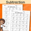 20 Printable Subtraction for Kindergarten 1st Grade 2nd Grade Math ...
