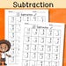 20 Printable Subtraction for Kindergarten 1st Grade 2nd Grade Math ...