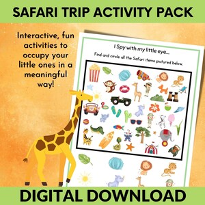 Kindergarten Printable, A Safari Trip Pack for Young Explorers, A ...