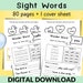Dolch Sight Words Worksheets, Pre-primer Kindergarten Workbook Spelling ...