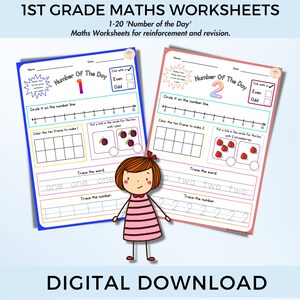 Maths Worksheets 1st Grade Printouts, Numbers 1 Till 20 Revision Work ...