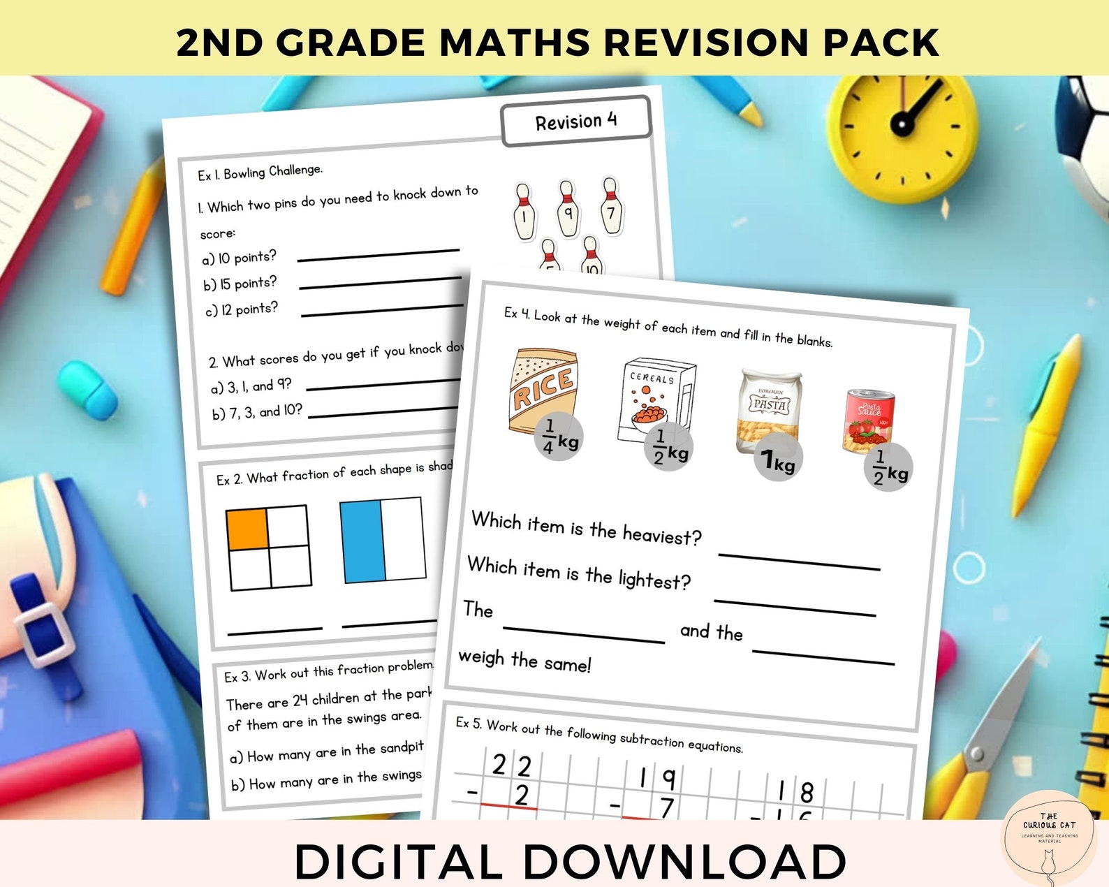 2nd Grade Maths Revision Worksheets, Printable Resources for Second ...