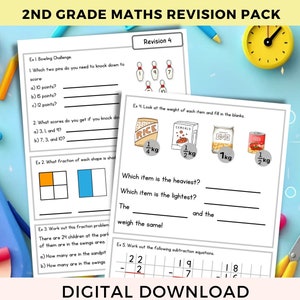 2nd Grade Maths Revision Worksheets, Printable Resources for Second ...