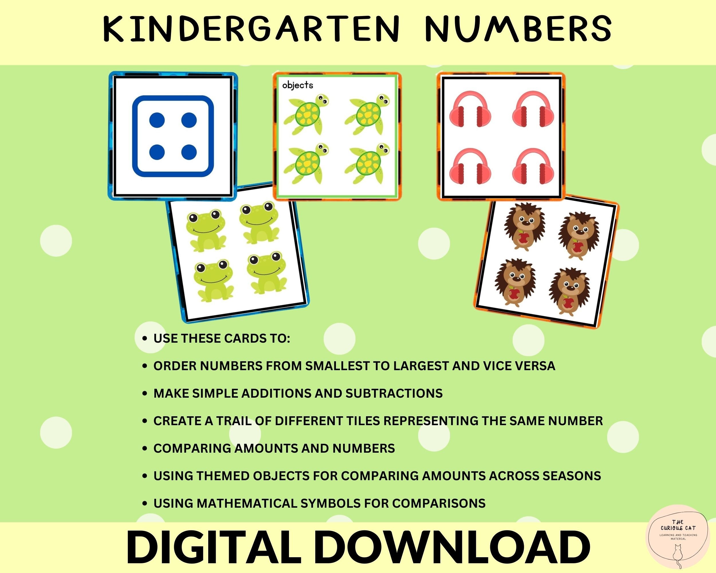 Kindergarten Numbers Activity, Printable Number Game, Addition ...