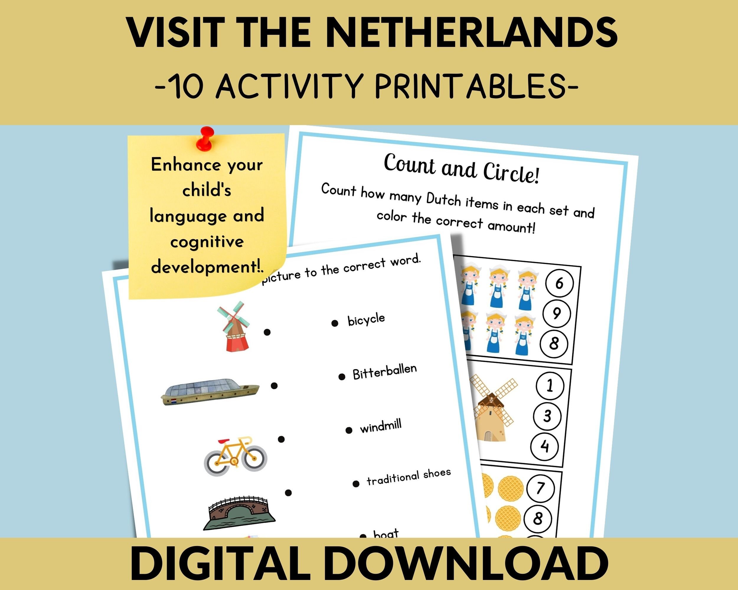 Kindergarten, 1st Grade, Netherland Worksheets, A Fun and Educational ...