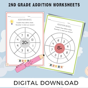 Addition Worksheets for 2nd Grade, Maths Printouts Educational Resource ...