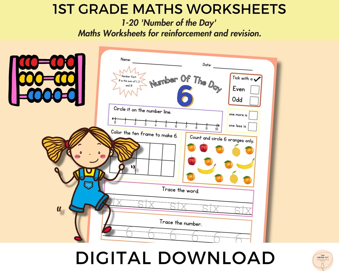 Maths Worksheets for Kindergarten and 1st Grade, Printables Addition ...