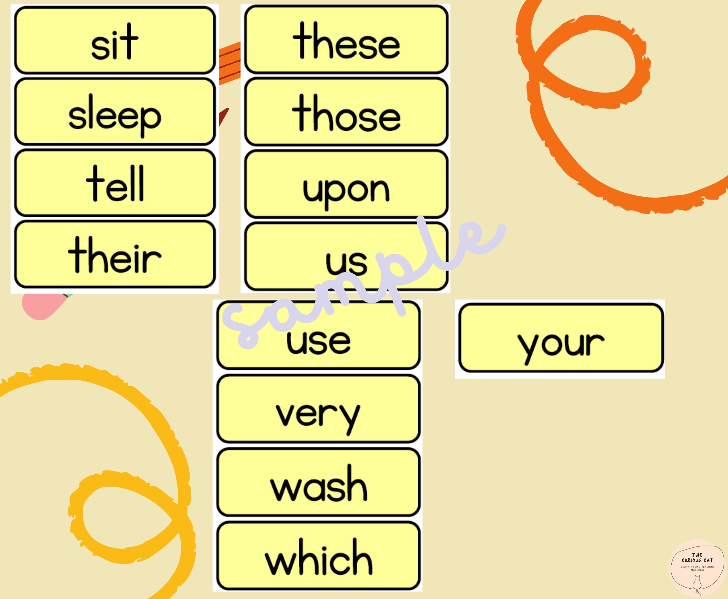 Year 2 Sight Words 2nd Grade Flashcards Wordlists - Etsy