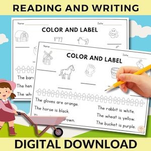Reading, Spelling and Writing Printables, Worksheets for 1st and 2nd ...
