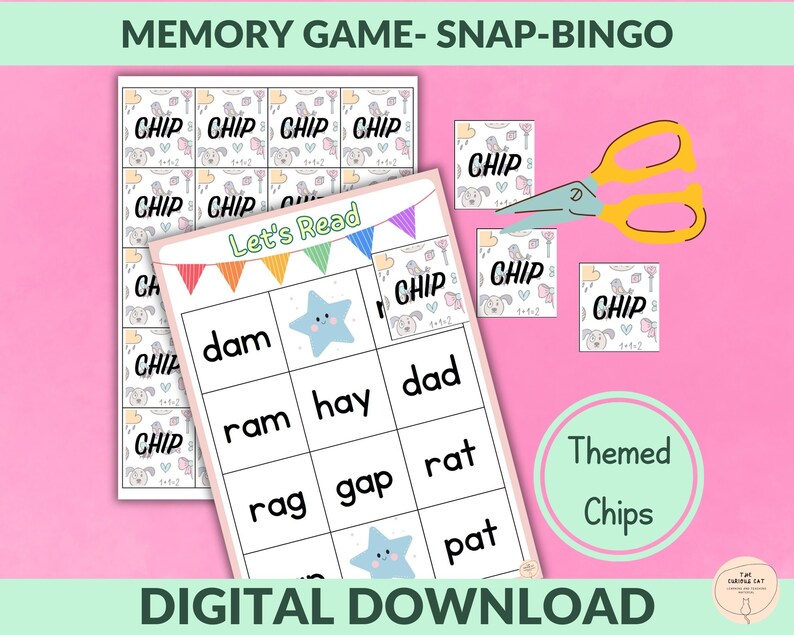CVC Bingo and Card Games, Printable Bingo Cards and Games, Phonemic ...