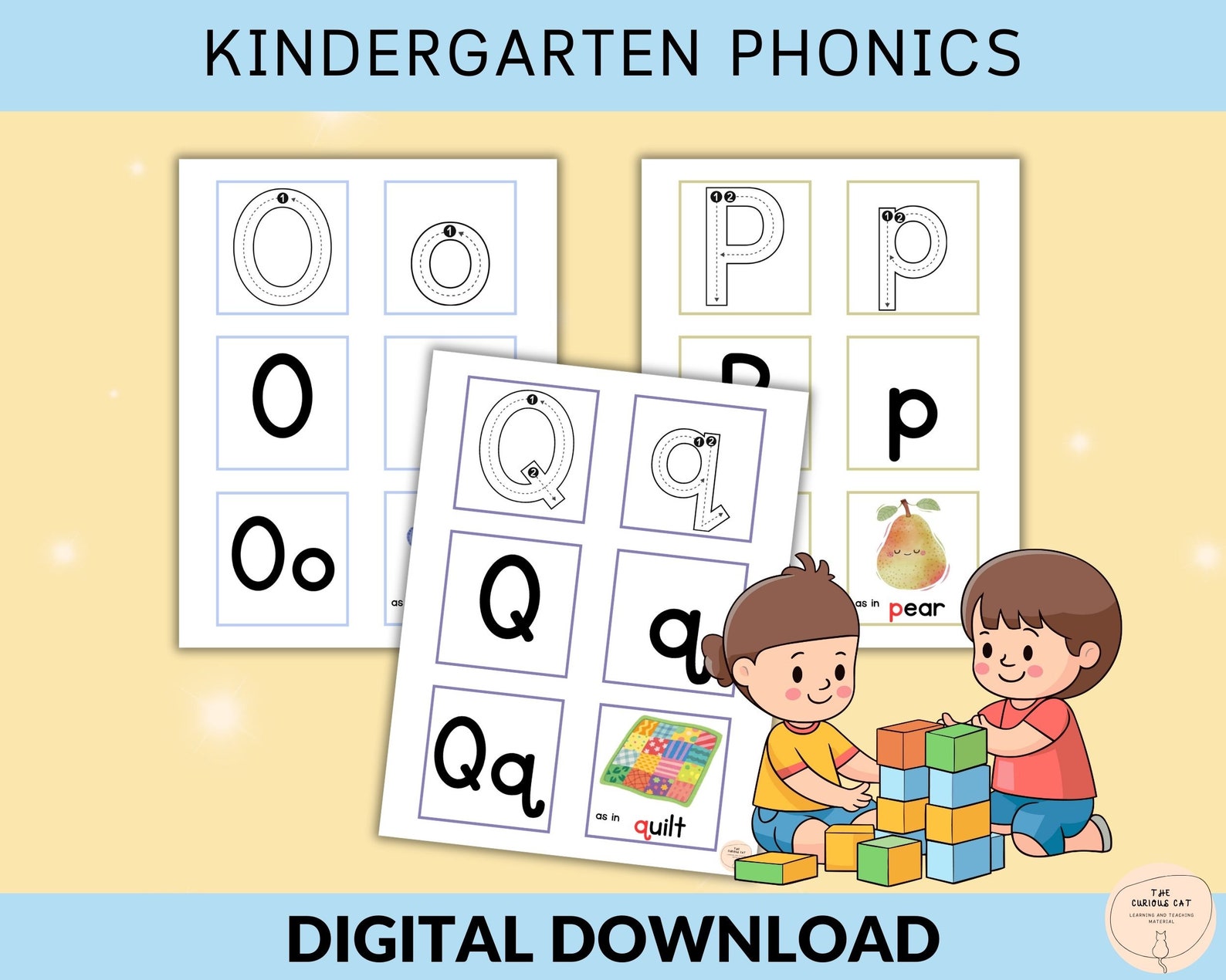 Phonics Alphabet Flashcards, Kindergarten Activity Cards, Magnetic ...