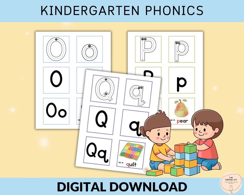 Phonics Alphabet Flashcards, Kindergarten Activity Cards, Magnetic ...